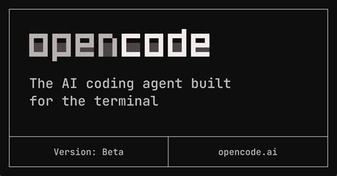 Opencode Ai Coding Agent Built For The Terminal