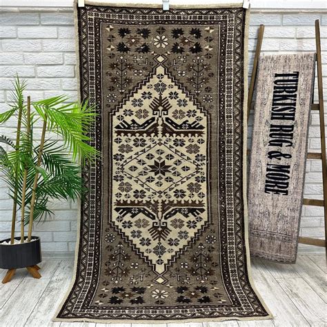 3x6 Floral Area Rug Antique Turkish Rug 3x6 Brown Turkish Rug Living