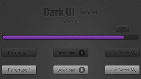 Dark UI Element Set Psd In Editable Psd Format Free And Easy Download Unlimit Id