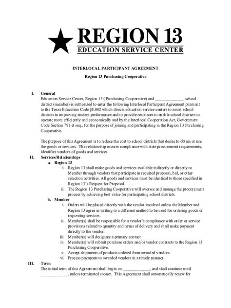 Fillable Online Interlocal Participant Agreement Fax Email Print