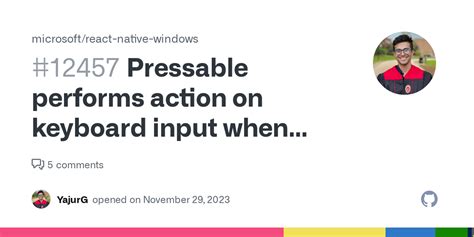 Pressable Performs Action On Keyboard Input When Disabled Property Set