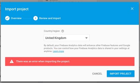 Errors Upgrading Creating Projects In New Firebase Console