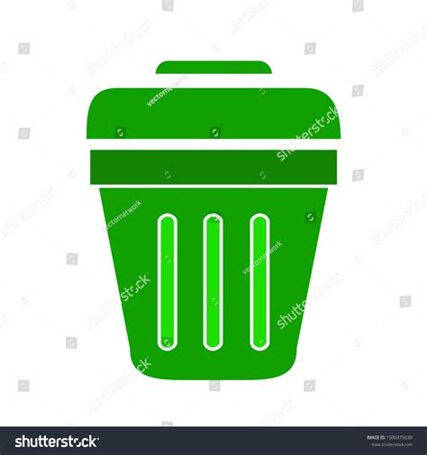 Flat Illustration Trash Vector Icon Garbage Stock Vector Royalty Free Shutterstock