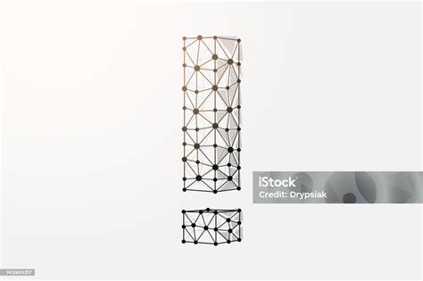 느낌표는 연결된 점이있는 3d 낮은 폴리 기호입니다 경고 문제 디자인 벡터 일러스트레이션 주의 다각형 와이어프레임 느낌표에 대한 스톡 벡터 아트 및 기타 이미지 Istock