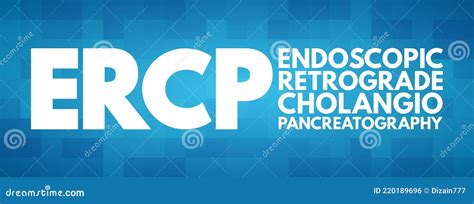 Ercp Endoscopic Retrograde Cholangiopancreatography Acronym Concept Background Royalty Free