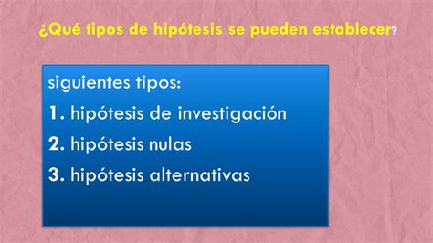 Tipos De Hipótesis Erica Af Udocz