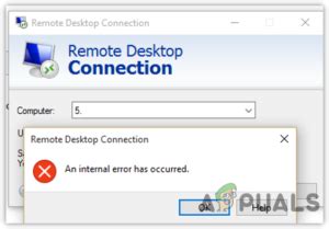 Fix An Internel Error Occurred Connecting To RDP