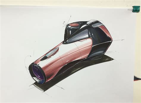 Freehand Sketch And Marker Rendering Japan Graphic Design Presentation