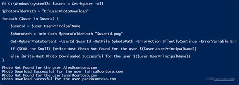 manage microsoft 365 user photos using ms graph powershell