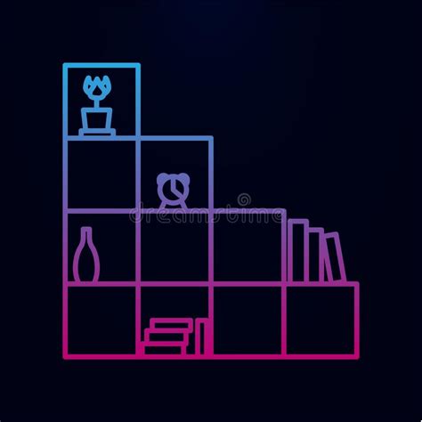 Modern Shelves With Books Nolan Icon Simple Thin Line Outline Vector Of Household Icons For Ui