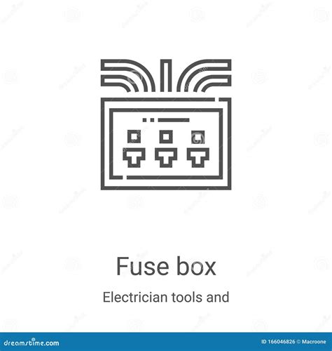 Fuse Box Icon Vector From Electrician Tools And Elements Collection Thin Line Fuse Box Outline
