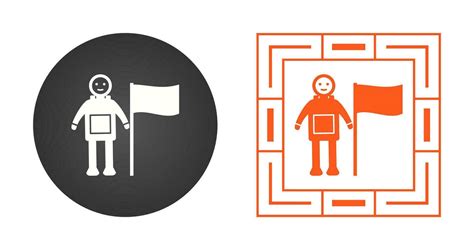 Man With Flag Vector Icon 27647624 Vector Art At Vecteezy