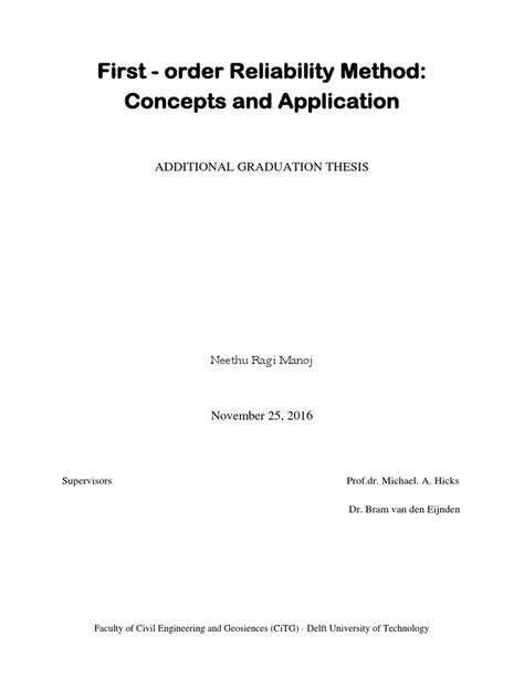 First Order Reliability Method Neethu Pdf Download Free Pdf