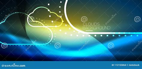 Vector Cloud Computing Storage Concept Stock Vector Illustration Of
