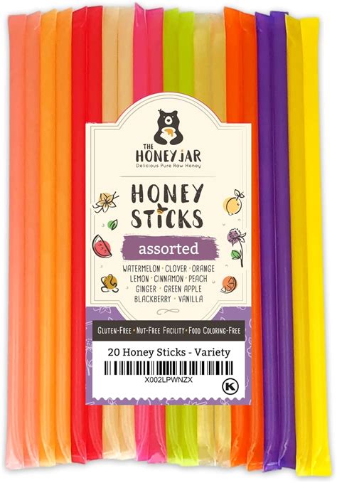 The Honey Jar Variety Pack Raw Honey Sticks Pure Honey Straws For Tea