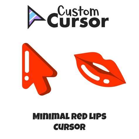 Minimal Red Lips Cursor Custom Cursor