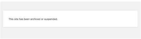 customizing the error page for deactivated or archived wordpress sites