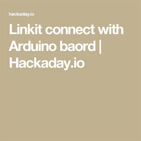 Linkit Connect With Arduino Baord Arduino Arduino Wifi