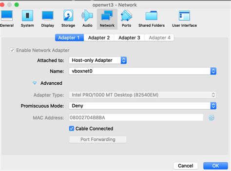virtualbox openwrt works fine but clients connecting to vm router have