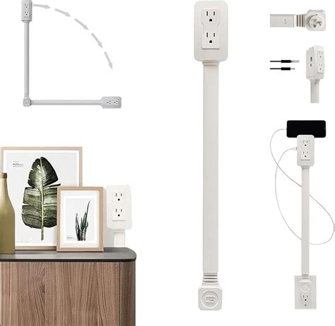 Extendable Rotating Outlet Power Socket Expander Features Usb A Usb C And 2 Ac