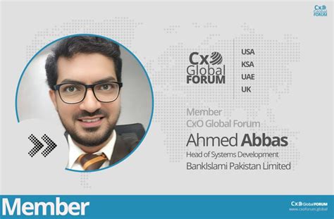 ahmed abbas on linkedin membership in the cxo global forum offers networking opportunities…