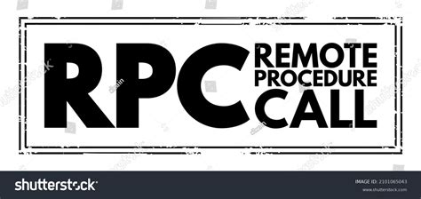 Rpc Remote Procedure Call Software Communication Stock Vector Royalty Free 2101065043