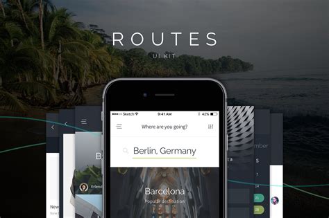 Routes Ios Ui Kit Templates And Themes ~ Creative Market