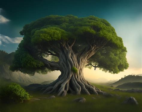 Premium AI Image Beautiful Tree Background