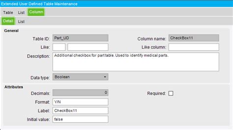 Epicor 10 Report Data Definition Add Extended Field In Part Table To Jobtrav Software