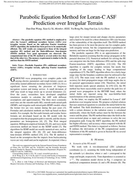 Pdf Parabolic Equation Method For Loran C Asf Prediction Over