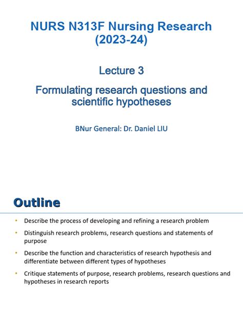 Week 3 Formulating Research Questions And Scientific Hypotheses Pdf Hypothesis Psychotherapy