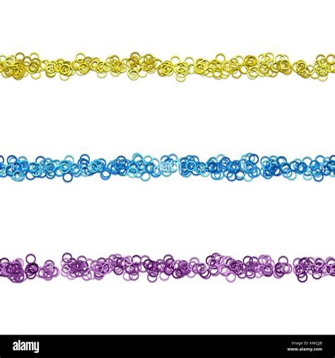 abstract circle pattern webpage separator line design set from colored