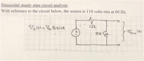 solved sinusoidal steady state circuit analysis with