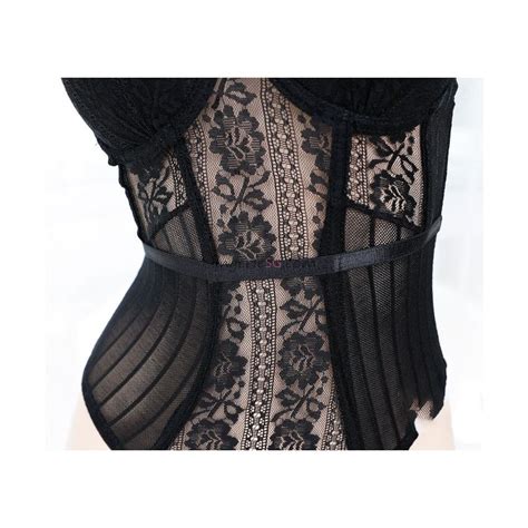Black Half Cup Bustier Singapore Lingerie Store