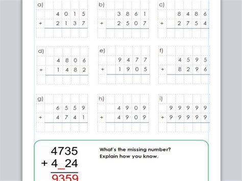 Column Addition And Subtraction Foundation Year 3 Cgp Plus Worksheets Library
