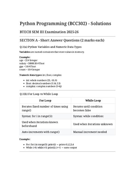 Python Programming Solutions Pdf Control Flow Computer Programming