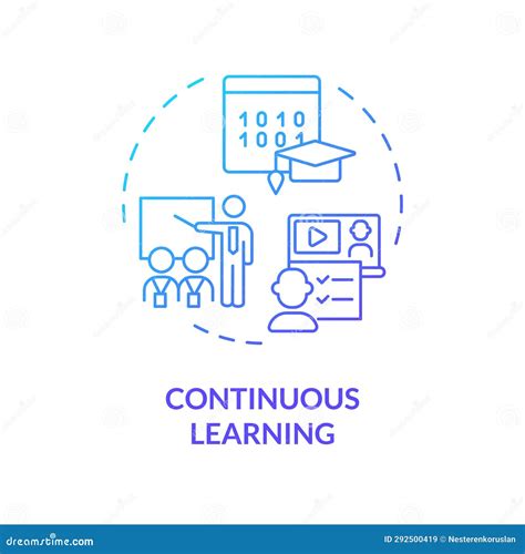 2d Gradient Thin Linear Icon Continuous Learning Concept Stock Illustration Illustration Of