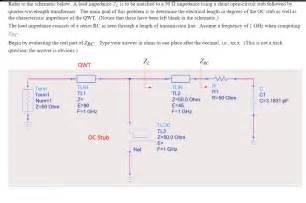 Solved Refer To The Schematic Below A Load Impedance Z Is