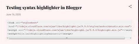 How To Implement Syntax Highlighter In Blogger Articles Sofanmax