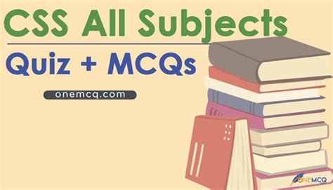 CSS Subject Wise MCQs Archives One MCQ