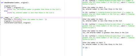 Check If A Number Is Greater Than All Those Numbers In The List Python