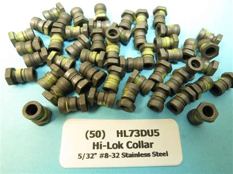 50 Hl73du5 Hi Lok Stainless Steel Collars For 532” Pins Aircraft