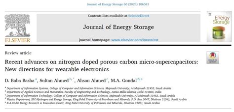 Mohammed A Gondal On Linkedin Electronics Energystorage Science Publication 19 Comments