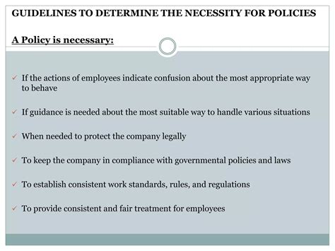 Writing Effective Policies And Procedures Ppsx