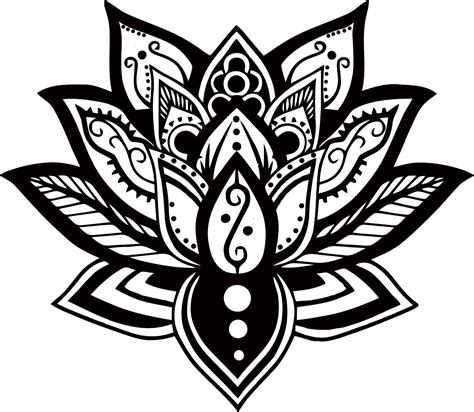 Lotus Mandala Svg Digital Download Etsy