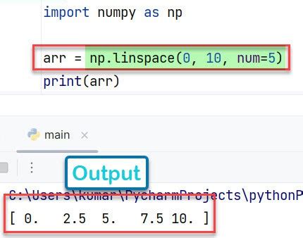 NumPy's Linspace Function In Python