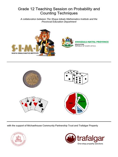 Grade 12 Teaching Session On Probability And Counting Techniques Pdf