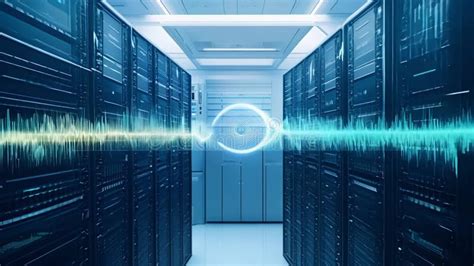 Inside A Modern Data Center With High Tech Server Racks And Ambient Lighting Stock Video Video