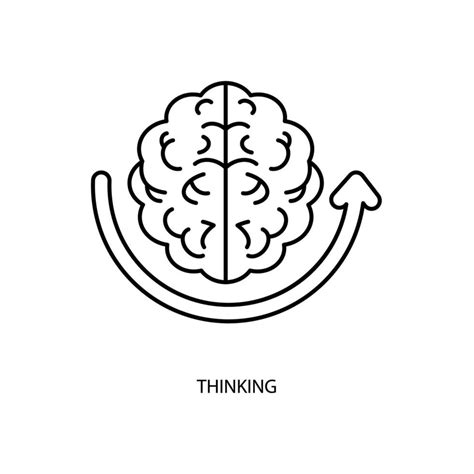 Thinking Concept Line Icon Simple Element Illustrationthinking Concept Outline Symbol Design