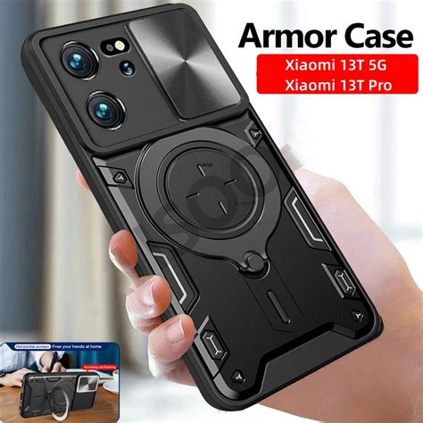 Slide Push Pull Camera Lens Protection Phone Case For Xiaomi T Pro G TPro Pro Lite Mi